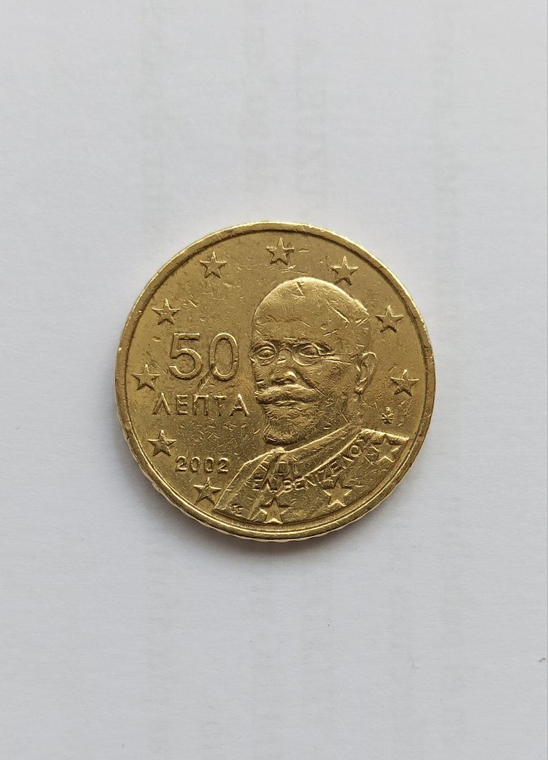 50 Euro Cent Griekenland 2002 Zeldzaam - Etsy Nederland