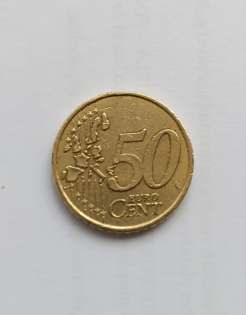 50 Euro Cent Griekenland 2002 Zeldzaam - Etsy Nederland