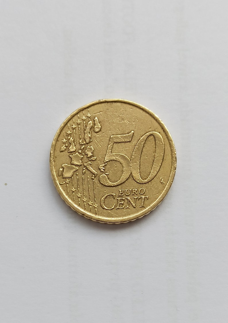 50 Euro Cent Griekenland 2002 Zeldzaam - Etsy Nederland