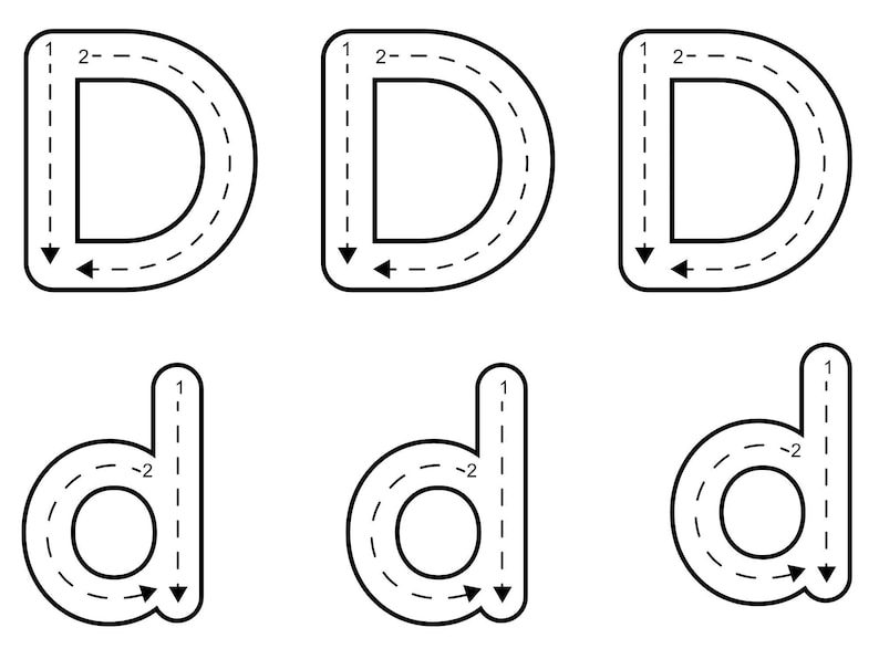 Trace Letters Worksheet - Etsy
