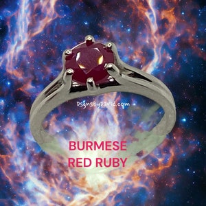 Natural BURMESE RED RUBY Ring (9) - Etsy