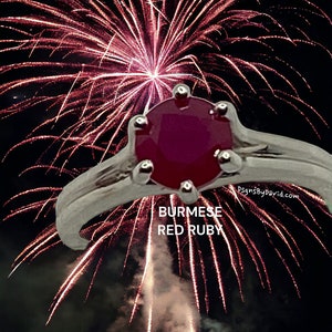 Natural BURMESE RED RUBY Ring (9) - Etsy