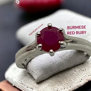 Natural BURMESE RED RUBY Ring (9) - Etsy