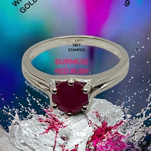 Natural BURMESE RED RUBY Ring (9) - Etsy