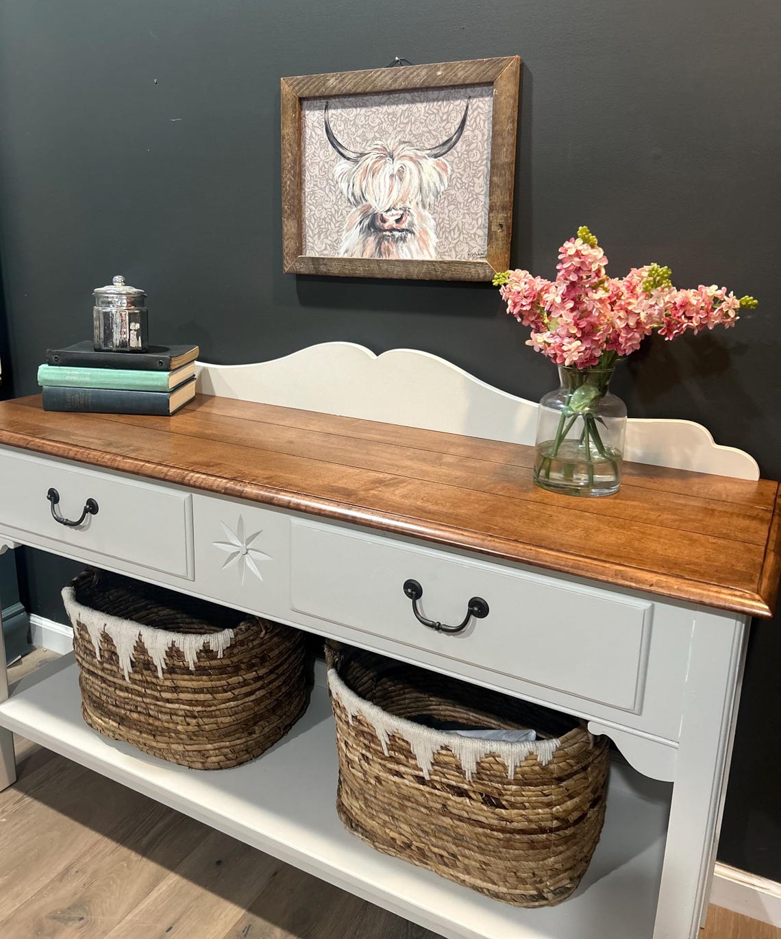 Ethan Allen Country Crossings Sofa Table/console Sideboard Maple #17 ...
