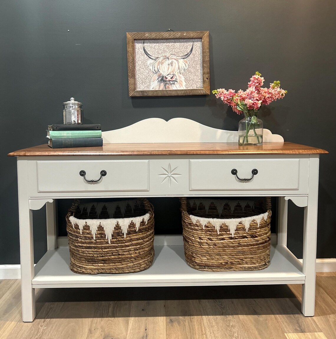 Ethan Allen Country Crossings Sofa Table/console Sideboard Maple #17 ...