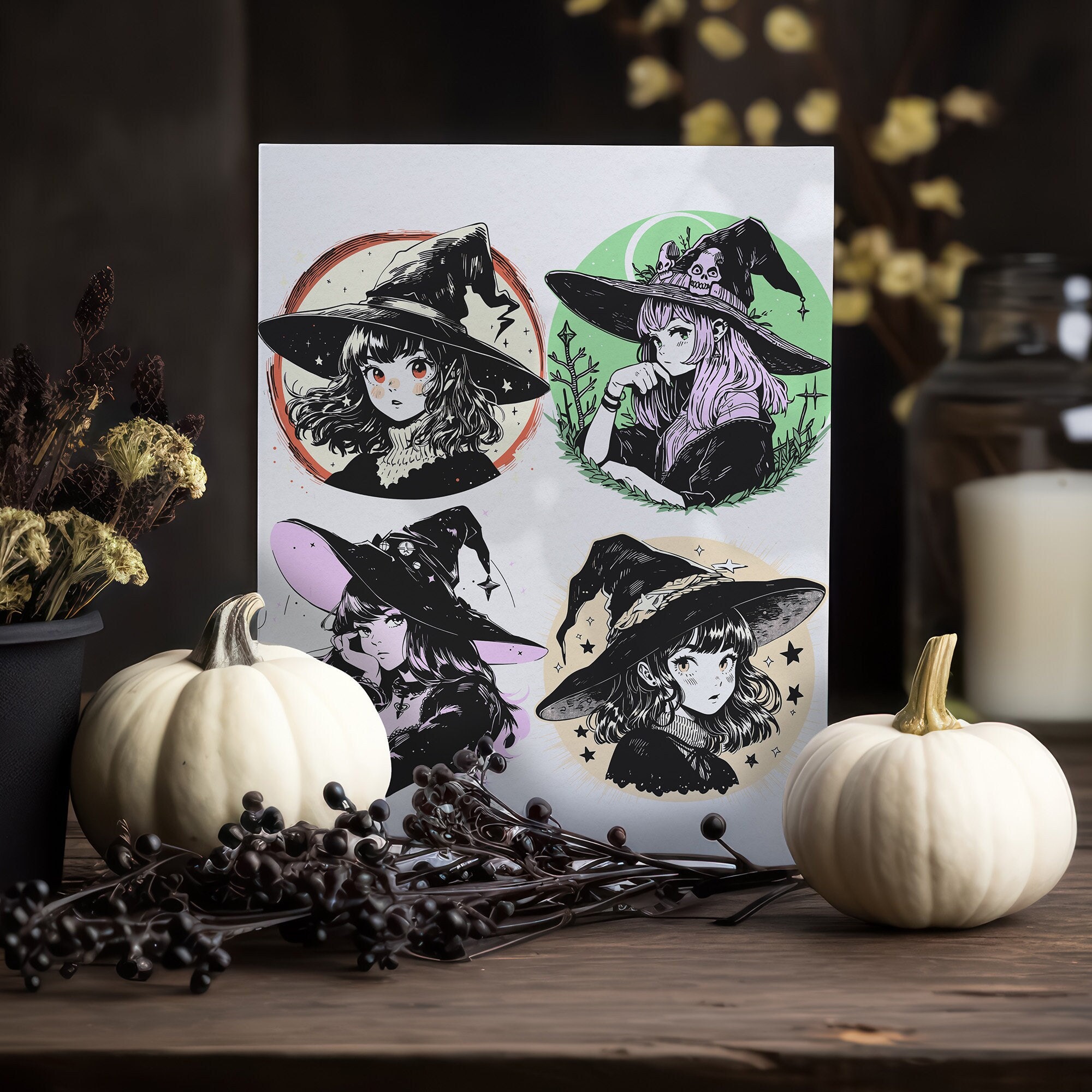 Cute Halloween Digital Clipart, Pastel Goth Halloween, Pastel Halloween ...
