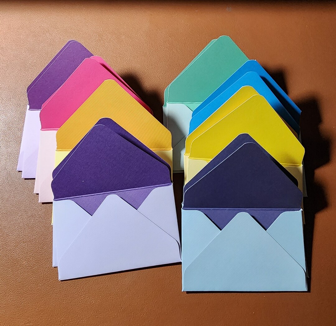 Handmade Mini Gift Card Envelopes: Assorted Colors, Set of 8 - Etsy