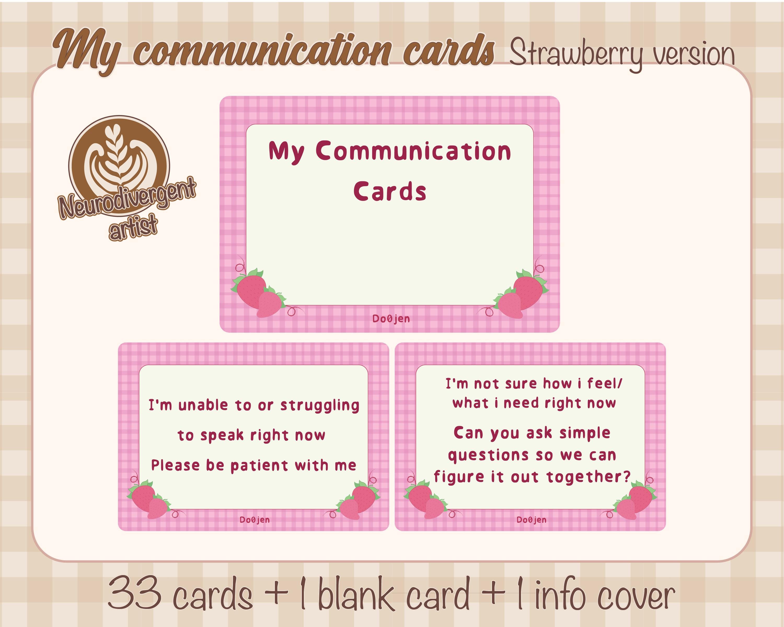 Daily Communication Cards | Non Speaking | Non Verbal | Semi Verbal ...