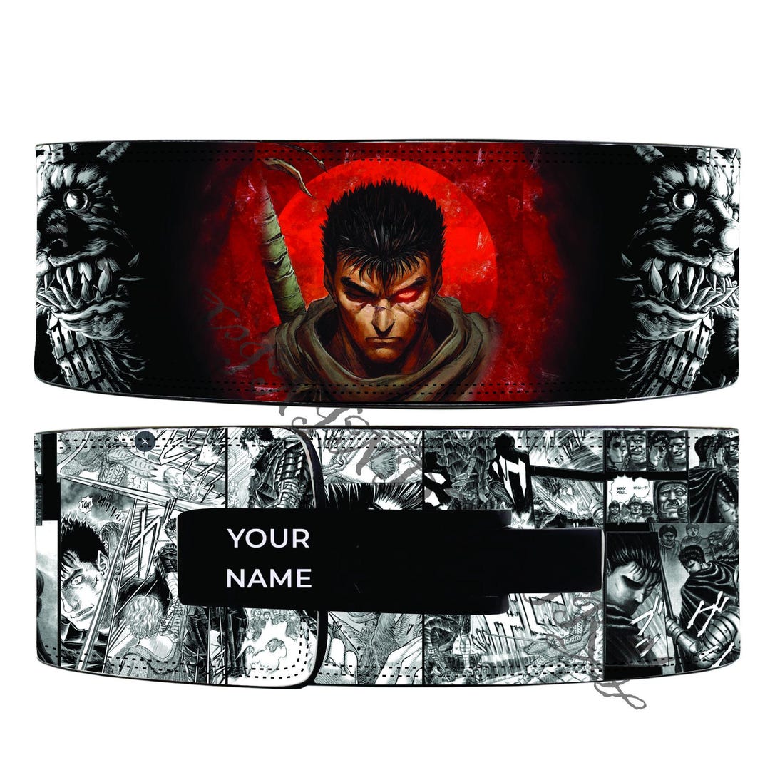 Berserk Weightlifting Belt Guts Berserk Lifting Belt Anime Lifting Belt ...