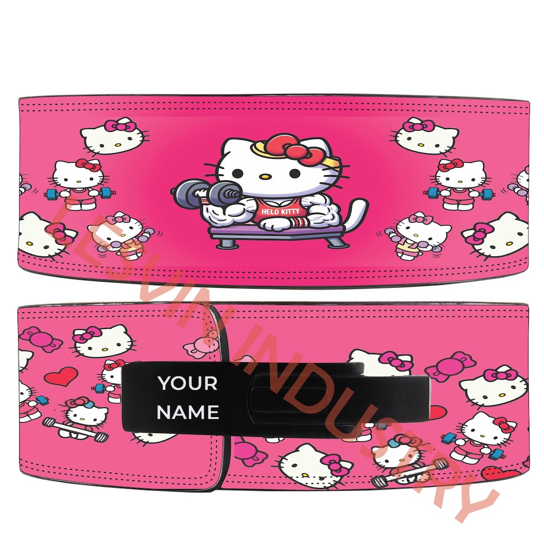 Kitty Cartoon Lever Belt | Powerlifting Belt, Kitty Lifting Lever Belt ...