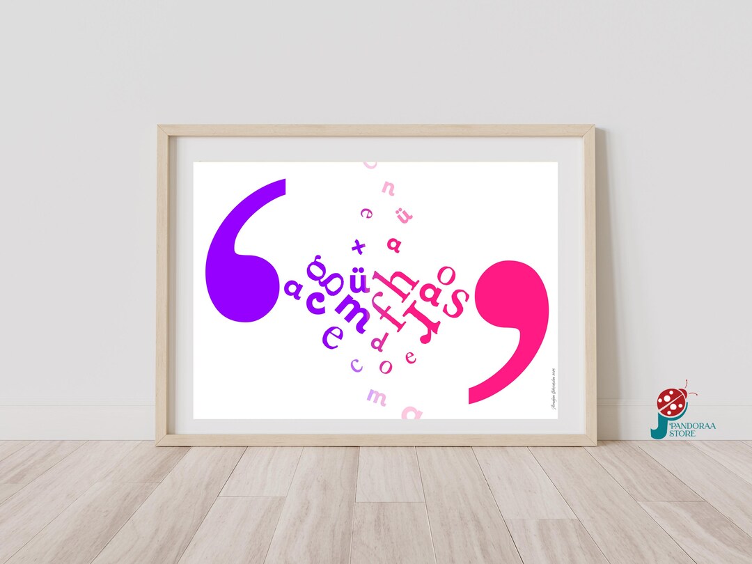 Quotation Mark Printable Wall Art I Purple and Pink Typography Wall ...