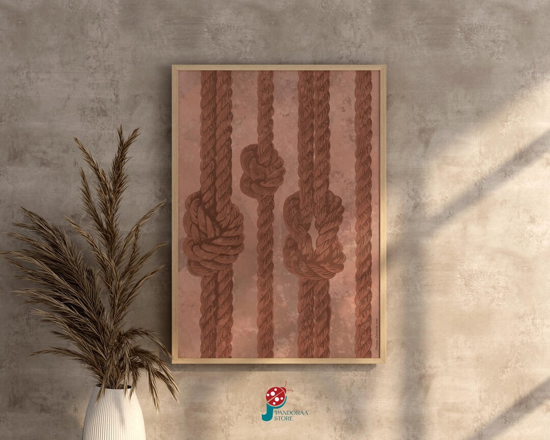 Rope Printable Wall Art I Terracotta Boho Modern Wall Decor | Living ...