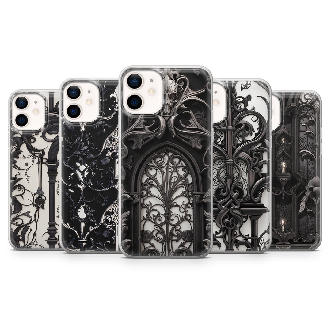 Gothic Phone Case Dark Black Goth Design Cover for iPhone 17 | Samsung ...
