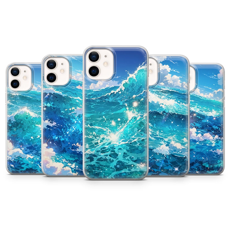 Blue Wave Phone Case - Etsy