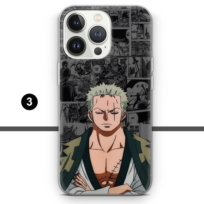 Roronoa Zoro Phone Case One Piece Pirate Anime Manga Cover for iPhone ...