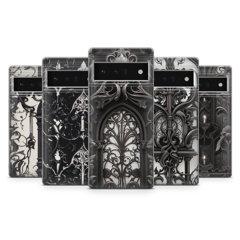 Gothic Phone Case Dark Black Goth Emo Cover for Google Pixel 9, 9A, 9 ...