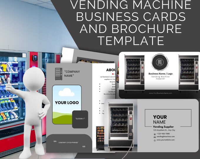 Customizable Vending Machine Business Cards | Vending Machine Brochure ...