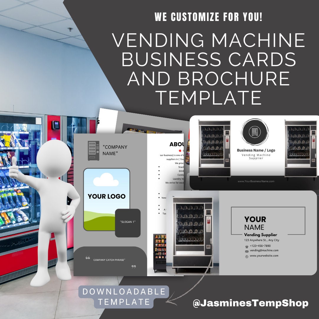 Customizable Vending Machine Business Cards | Vending Machine Brochure ...