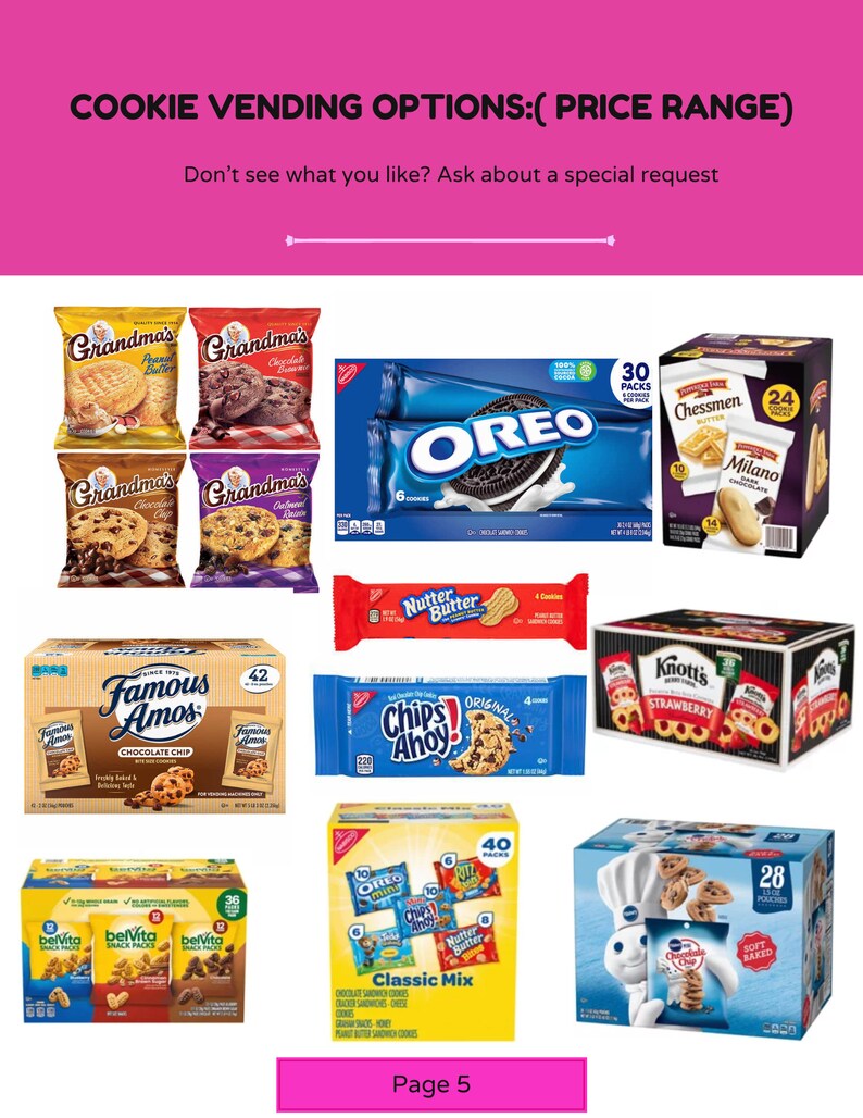 Vending Machine Product Catalog , Snacks and Soda Vending Machine ...