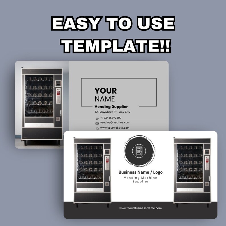 Customizable Vending Machine Business Cards | Vending Machine Brochure ...