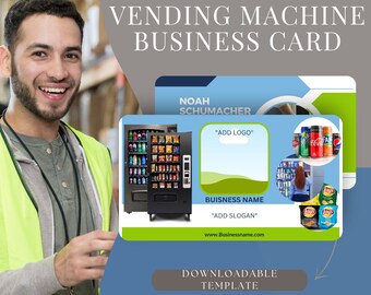 Vending Machine Business Cards With QR Code, Snack Machine Shaped ...