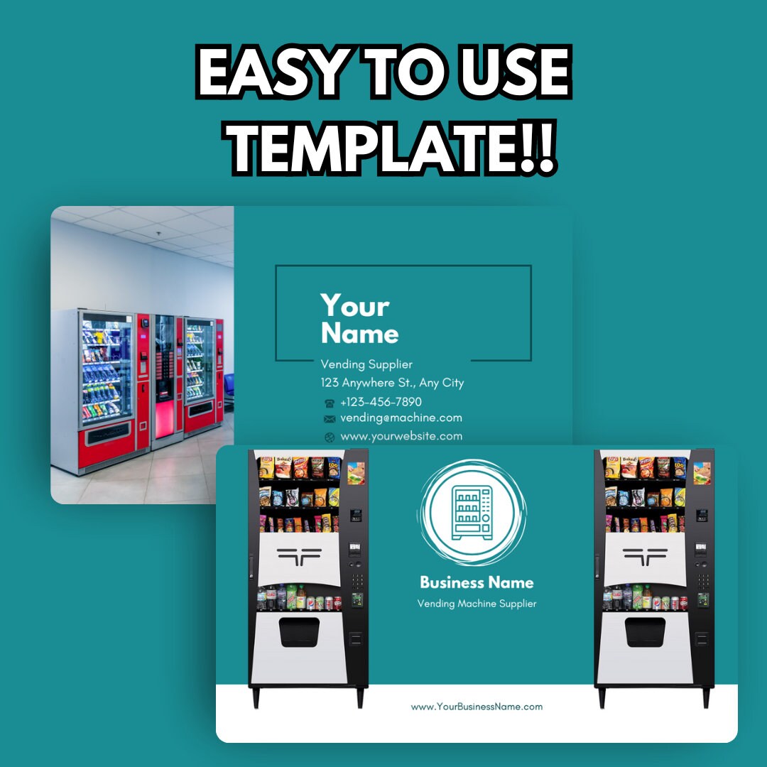 Customizable Vending Machine Business Cards | Vending Brochure ...