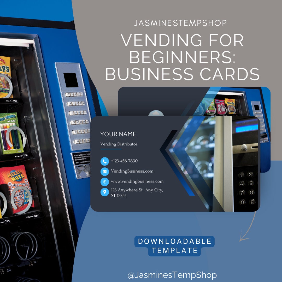 Vending Machine Business Cards Blue, Vending Business Owner Calling ...