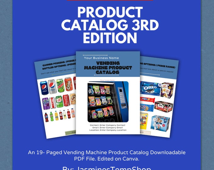 Customizable Vending Machine Product Catalog - Etsy