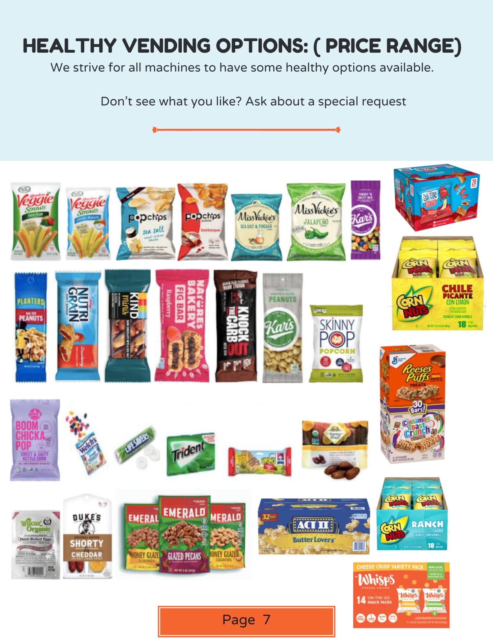 Vending Machine Product Catalog, Snacks and Drinks Catalog Grey - Etsy