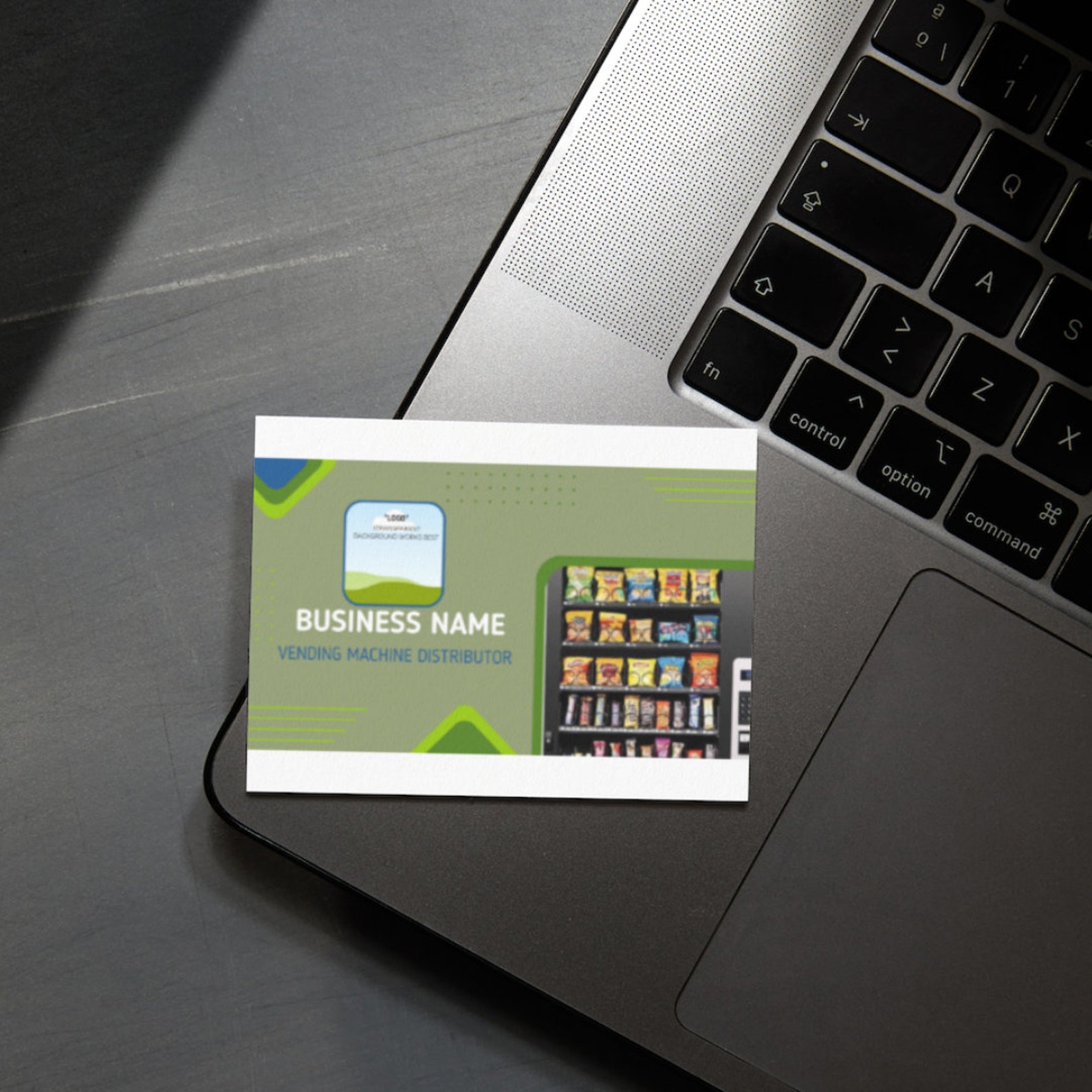 Vending Machine Business Card Green Canva Template green - Etsy