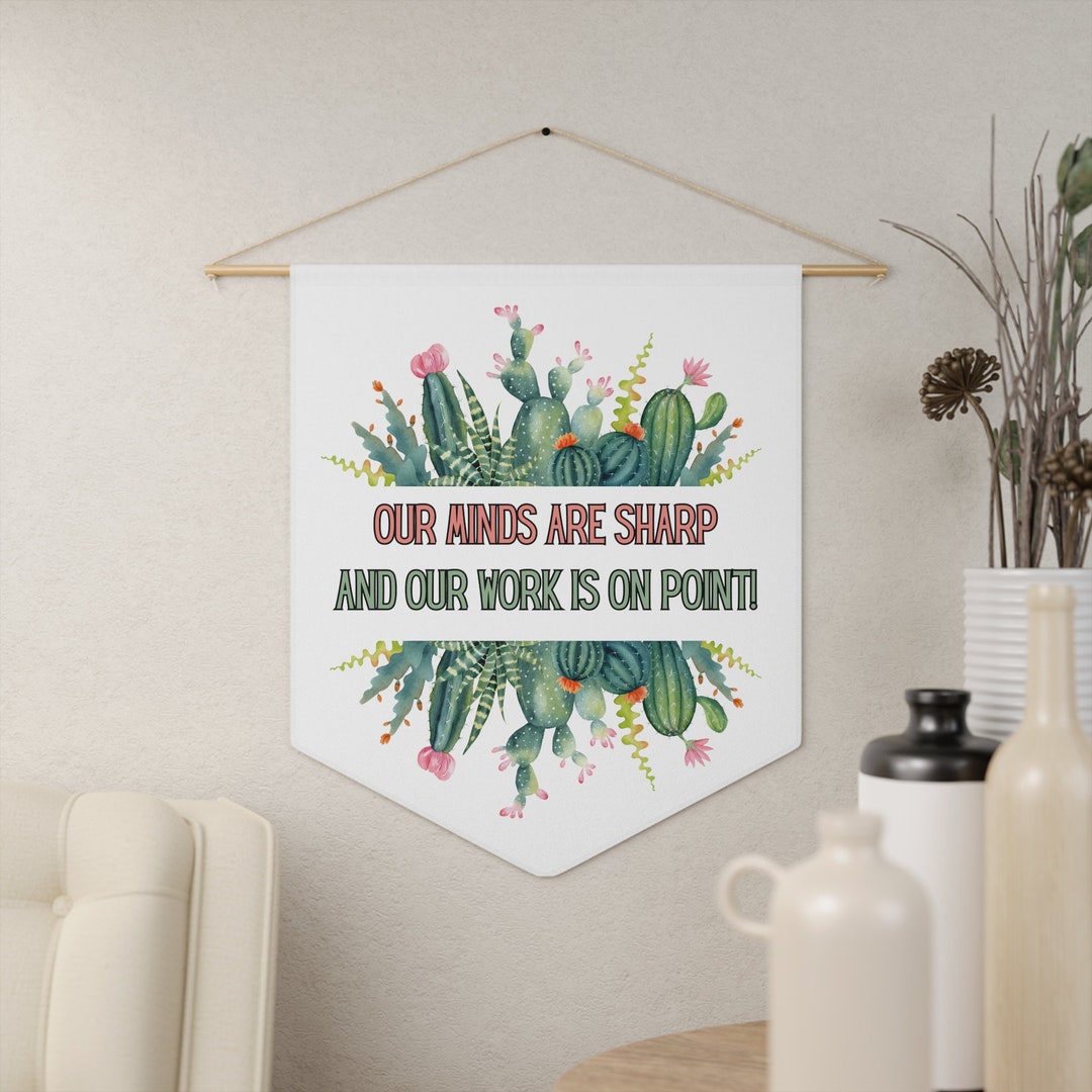 Sharp Minds and on Point Work Pennant Classroom Door Hanger - Etsy