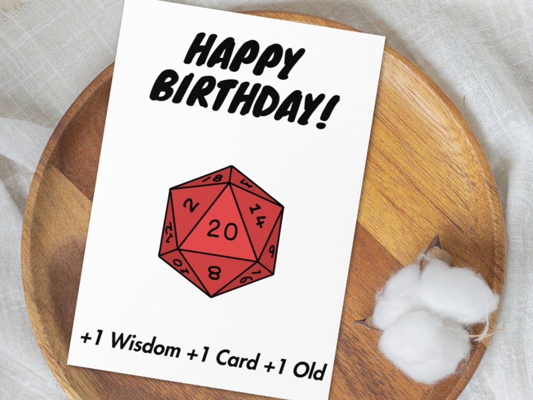 Funny DND Birthday Card | Dungeons and Dragons Birthday Gift | DND ...