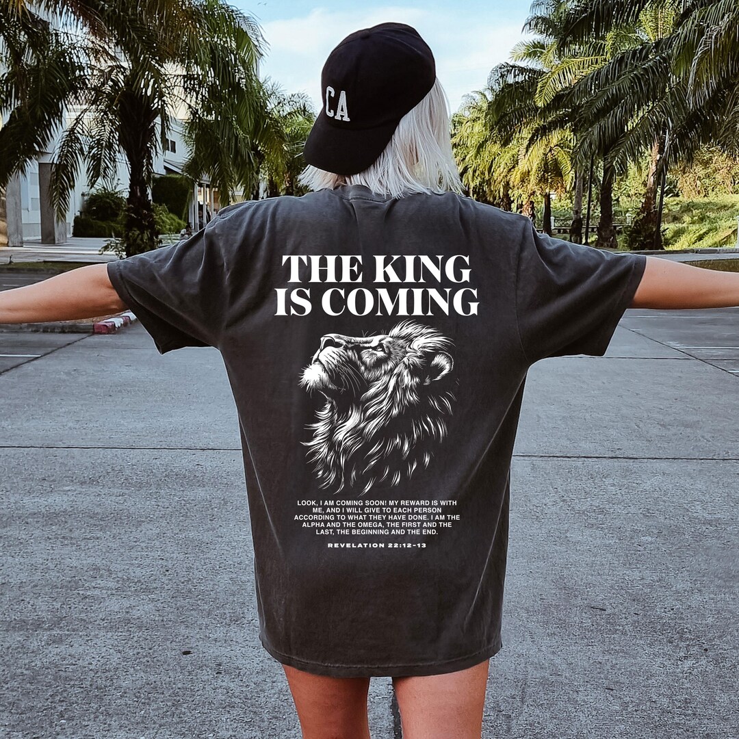 Lion Christian T-shirt, Revelation 22:12-13 Scripture Shirt - Etsy
