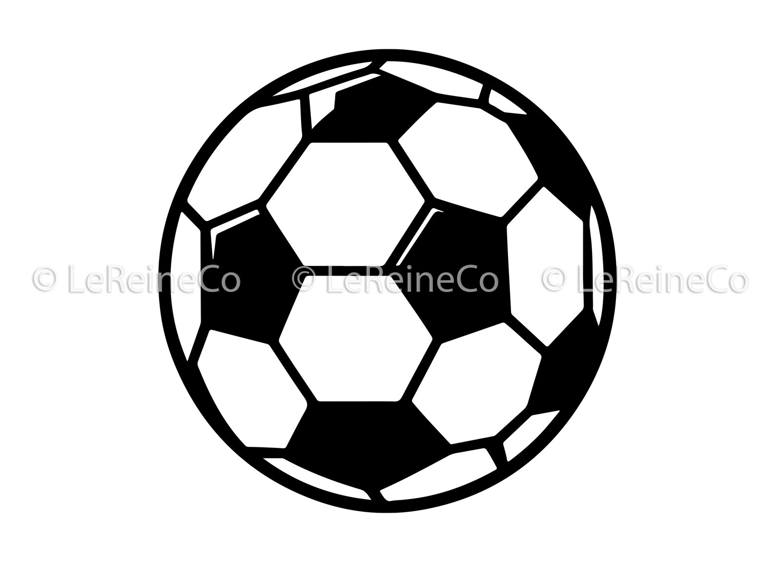 Soccer Ball Svg, Soccer Ball Clipart, Soccer Ball Dxf, Silhouette Cut ...