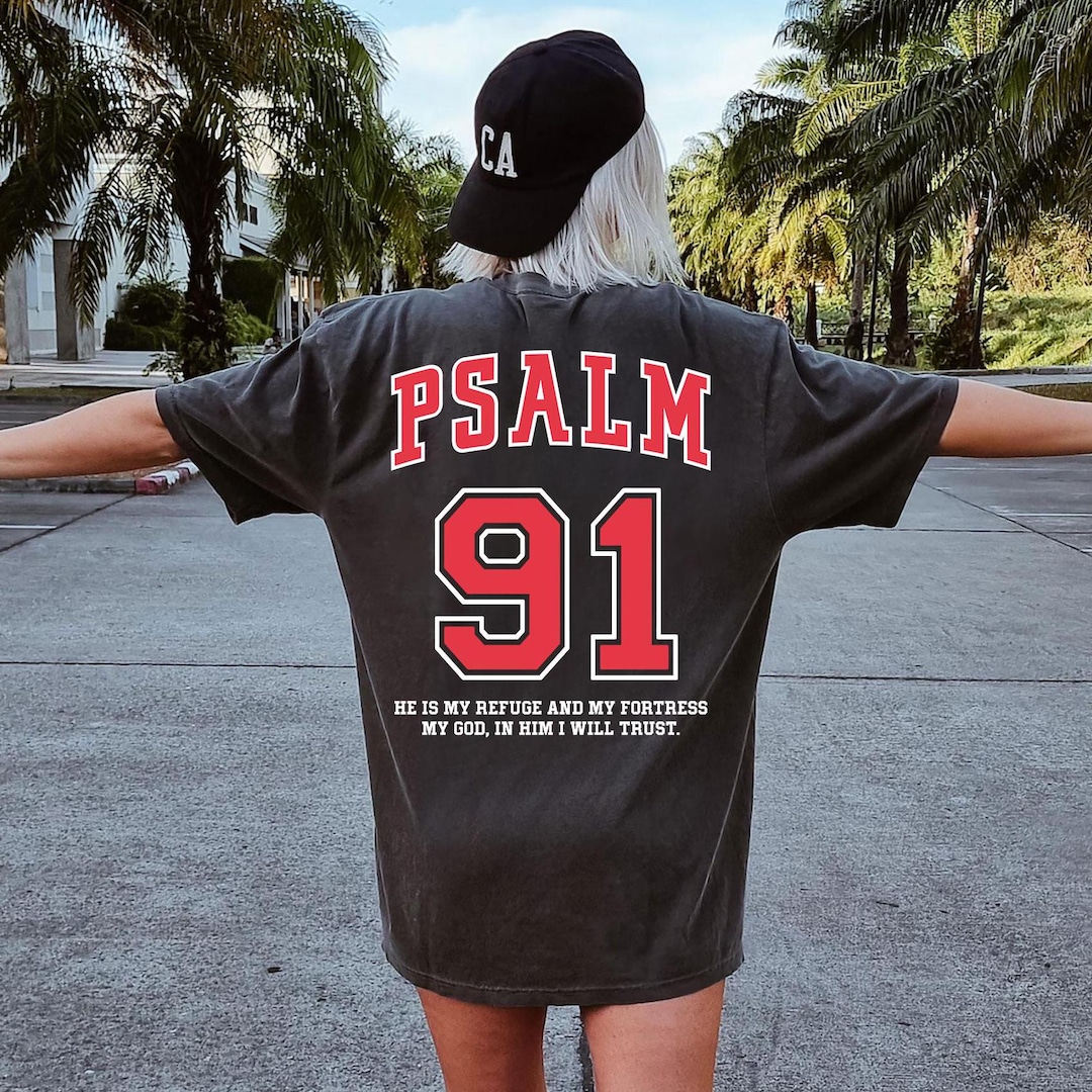 Psalm 91 T-shirt: Christian College Style Faith Tee - Etsy