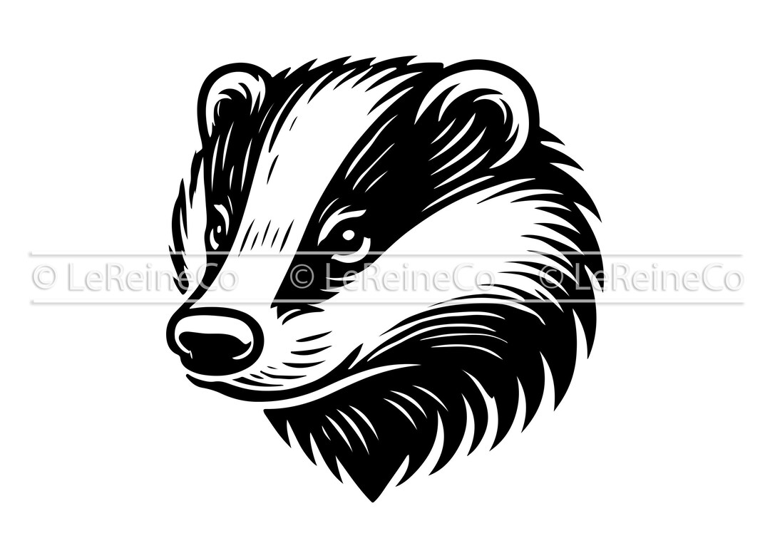 Badger Svg, Badger Clipart, Animal Svg, Badger Vector, Badger Cut File ...