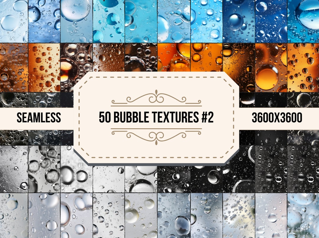50 Colorful Bubbles Textures Digital Pack #2, Air Bubbles Blue Digital ...