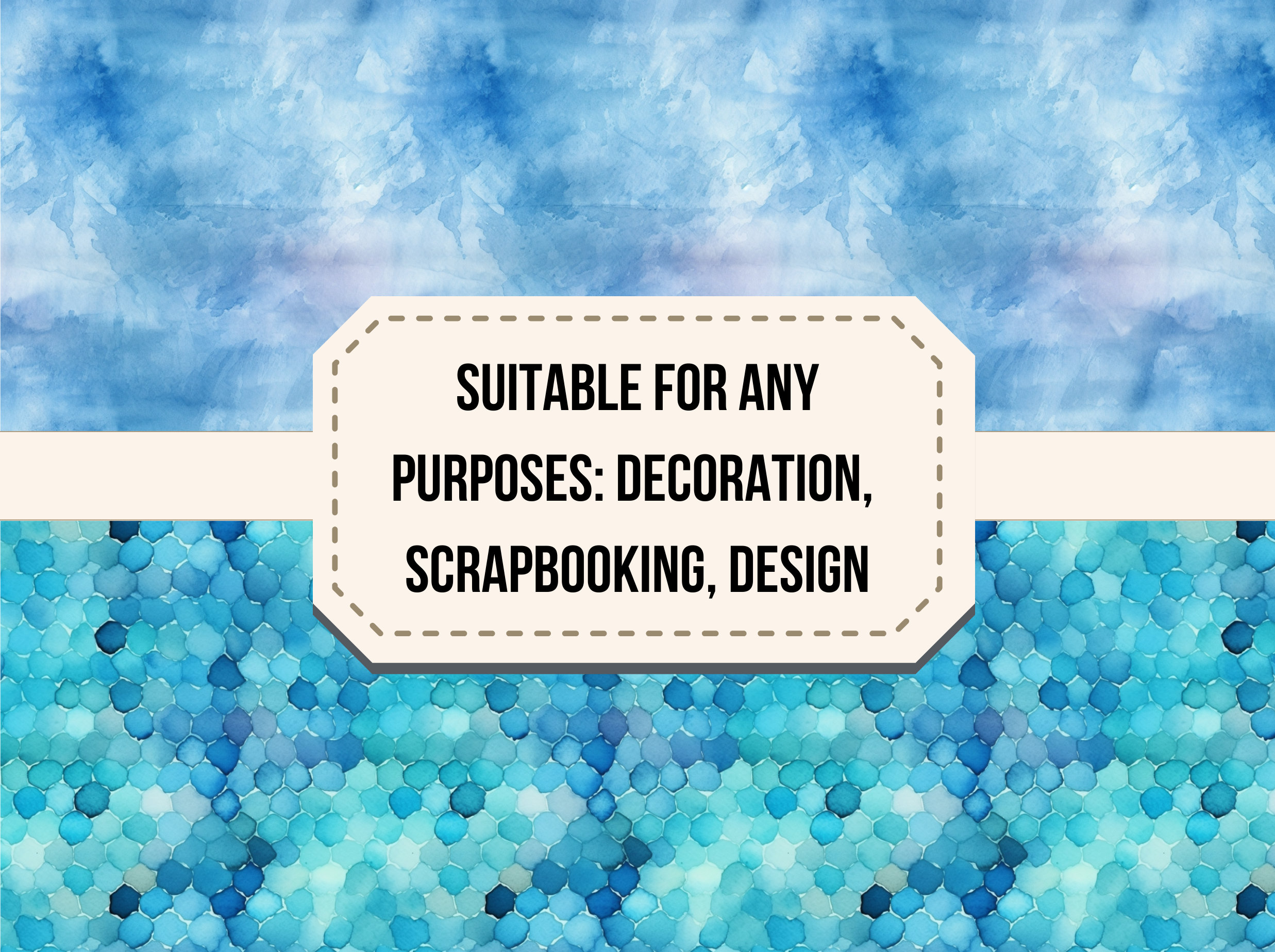 Blue Watercolor Digital Textures, Watercolor Paper, Watercolor Seamless ...