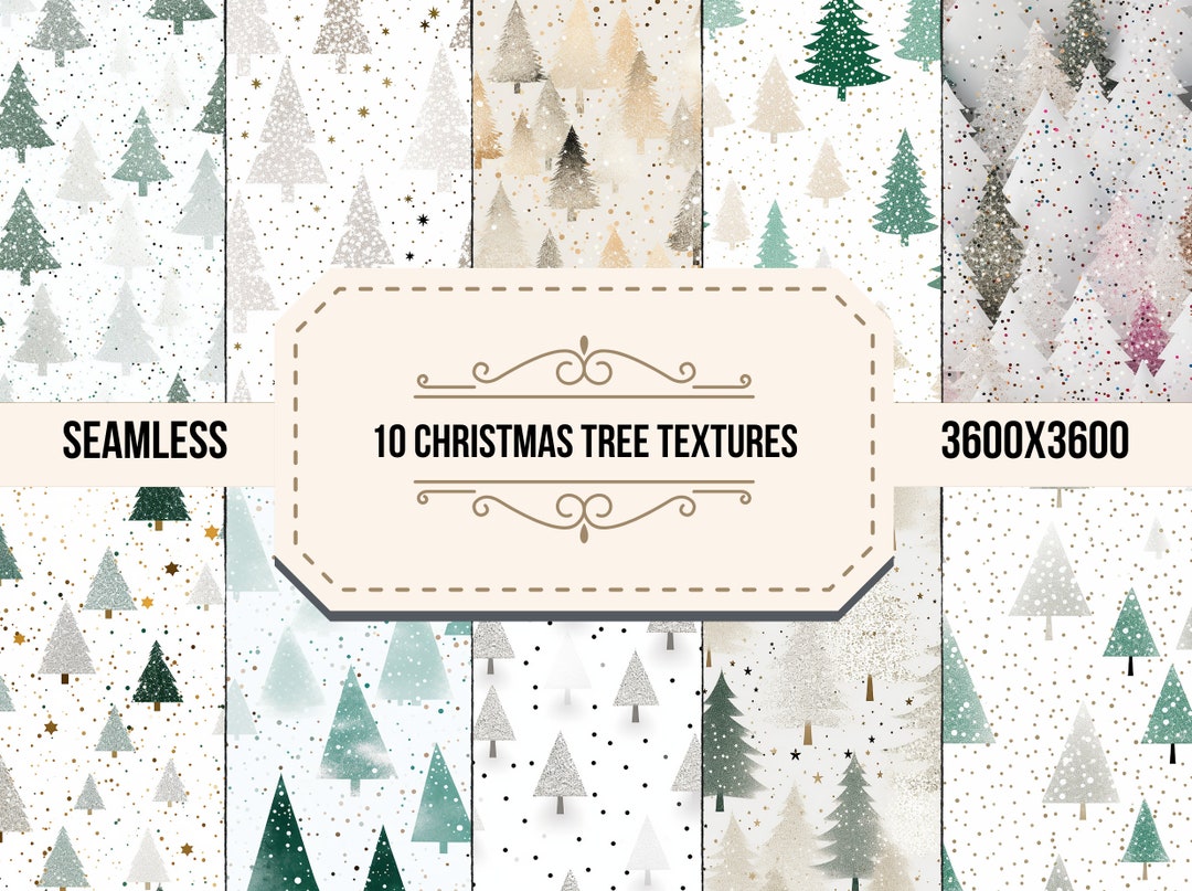 Christmas Trees Textures Pack, Christmas Digital Texture, Winter ...