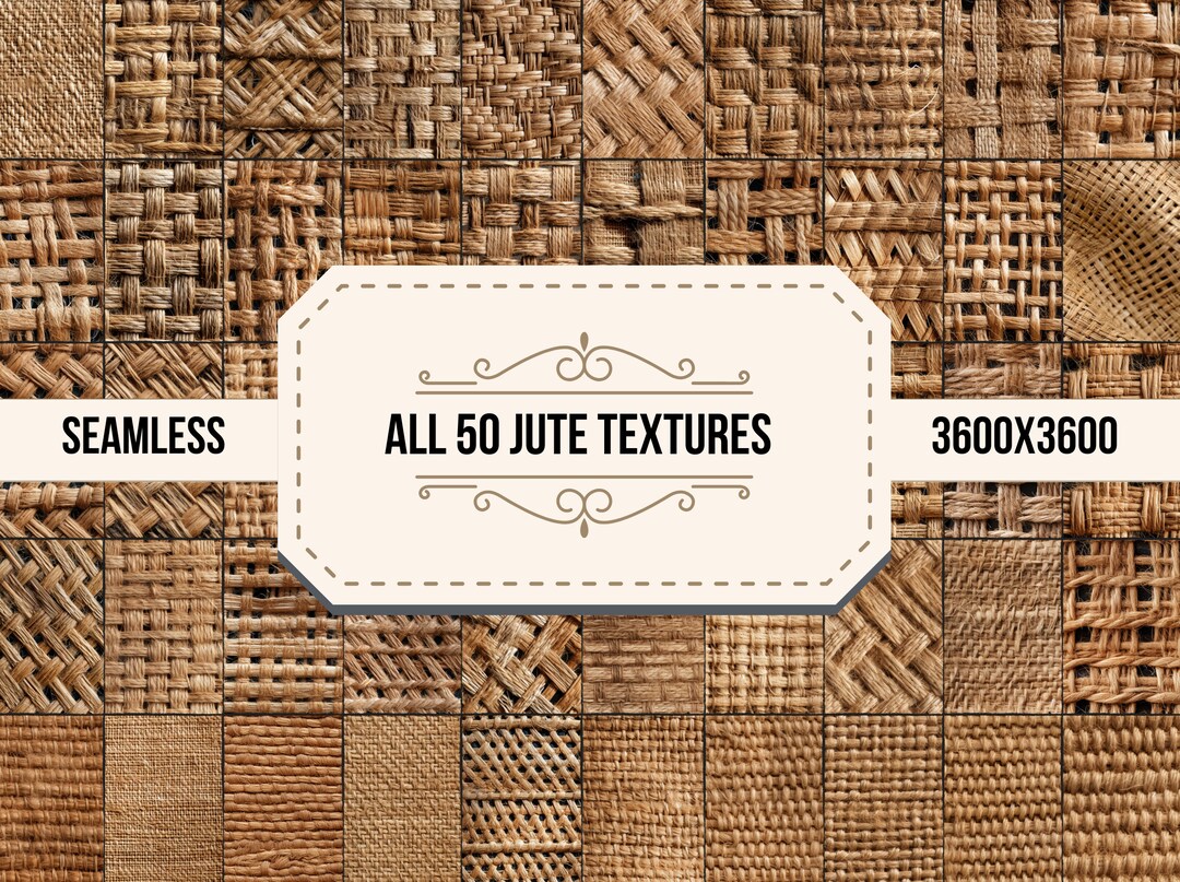 50 Jute Photo Textures Pack, Woven Jute Digital Patterns, Jute ...