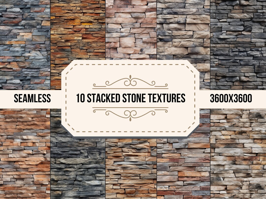 Stacked Stone Seamless Patterns, Veneer Stone Wallpapers, Rock Seamless ...