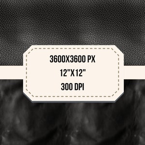 Black Leather Digital Paper Pack, Realistic Digital Leather Textures ...