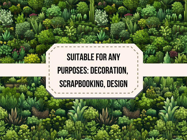 Plants 8-bit Seamless Texture, Pixel Art Trees, Digital Wallpaper ...