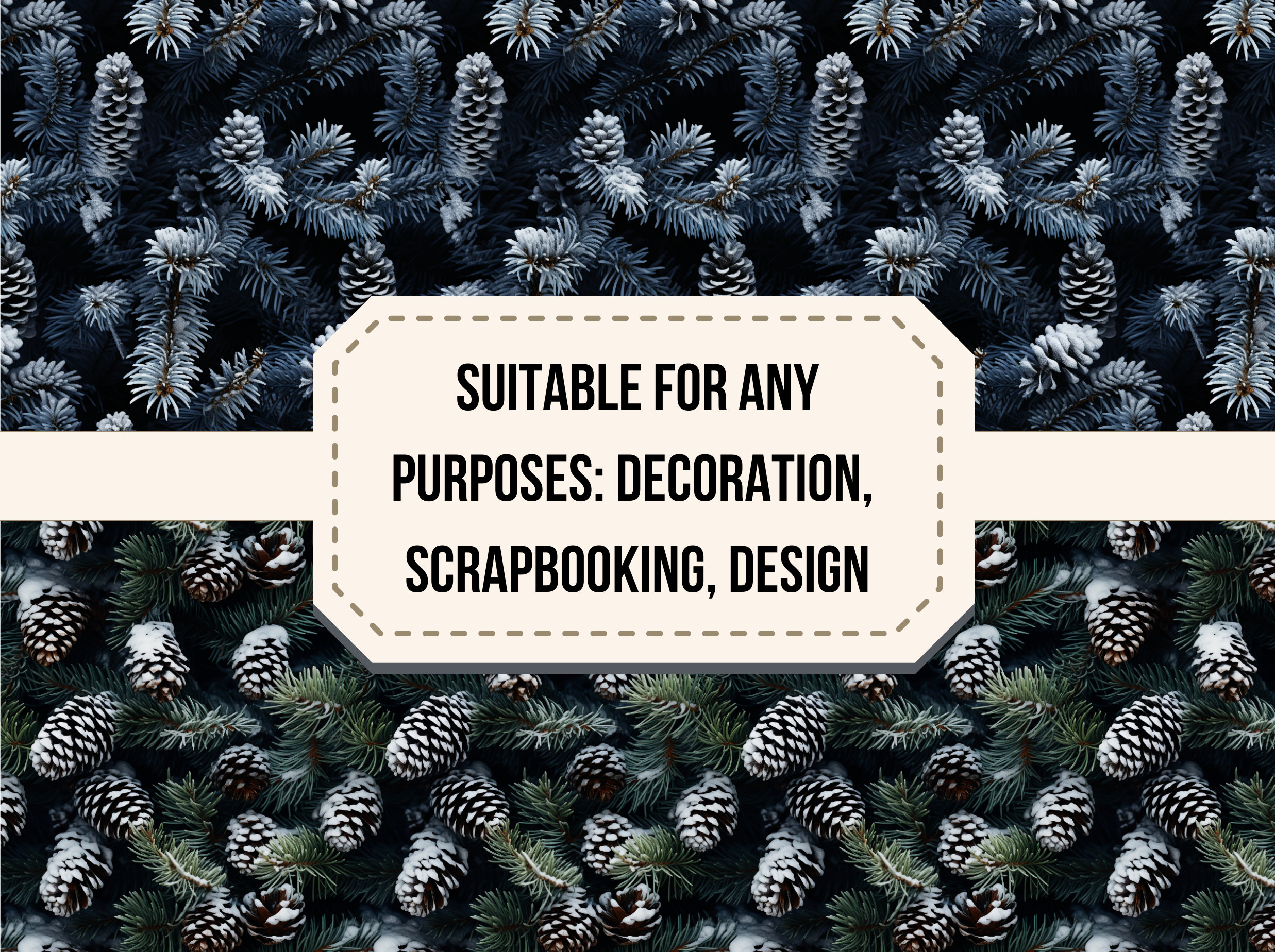 10 Pine Tree Cones and Snow Textures Fir Pines Digital - Etsy