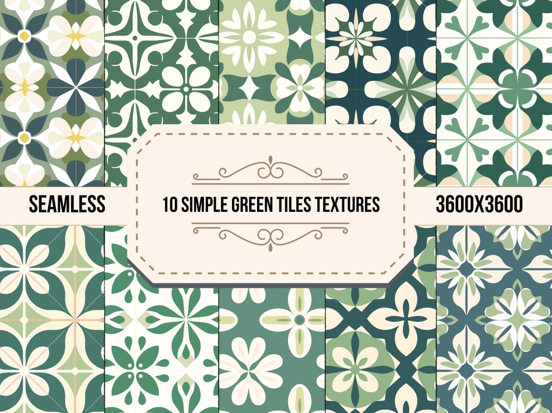 Green Ceramic Tiles Digital Texture, Seamless Ceramic Tiles Wallpaper ...