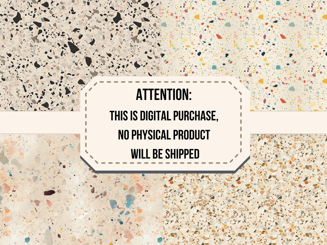 Terrazzo Seamless Texture, Stone Seamless Pattern, Linoleum Digital ...