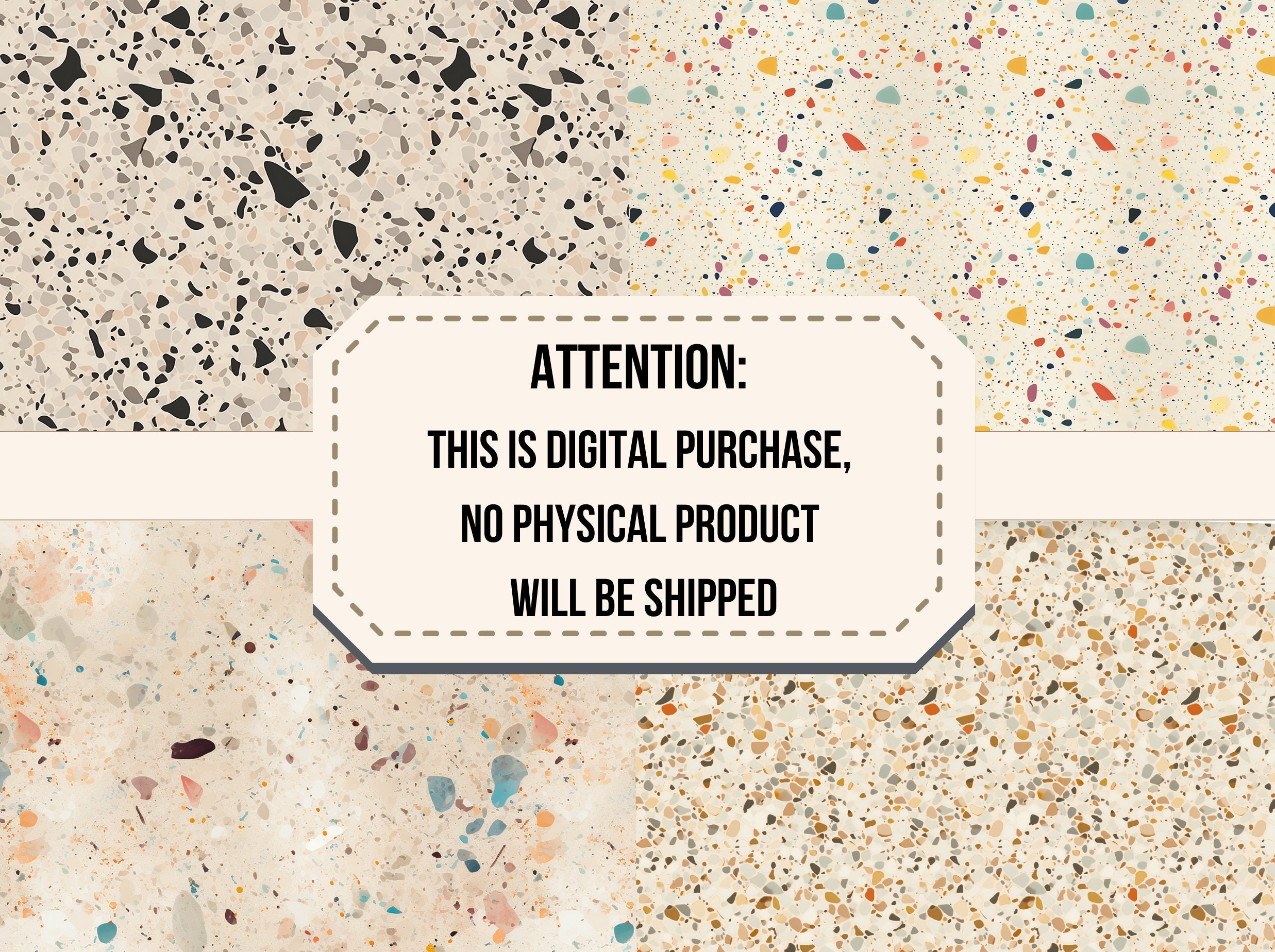 Terrazzo Seamless Texture, Stone Seamless Pattern, Linoleum Digital ...