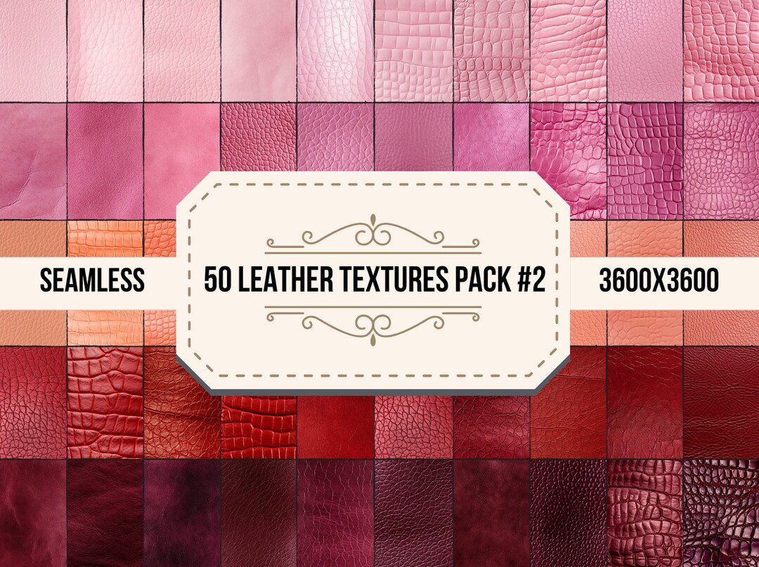 Realistic Leather Digital Pattern Pack of 50, Faux Leather Photoshop ...
