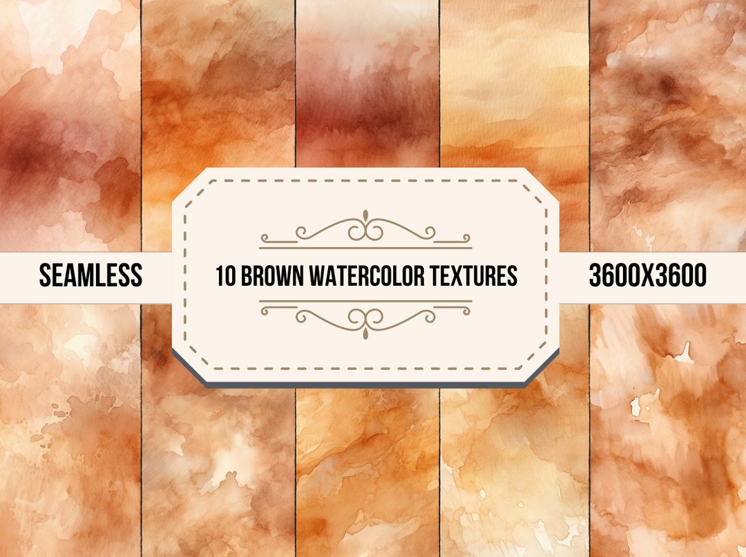 Brown Watercolor Digital Textures, White Watercolor Paper, Watercolor ...